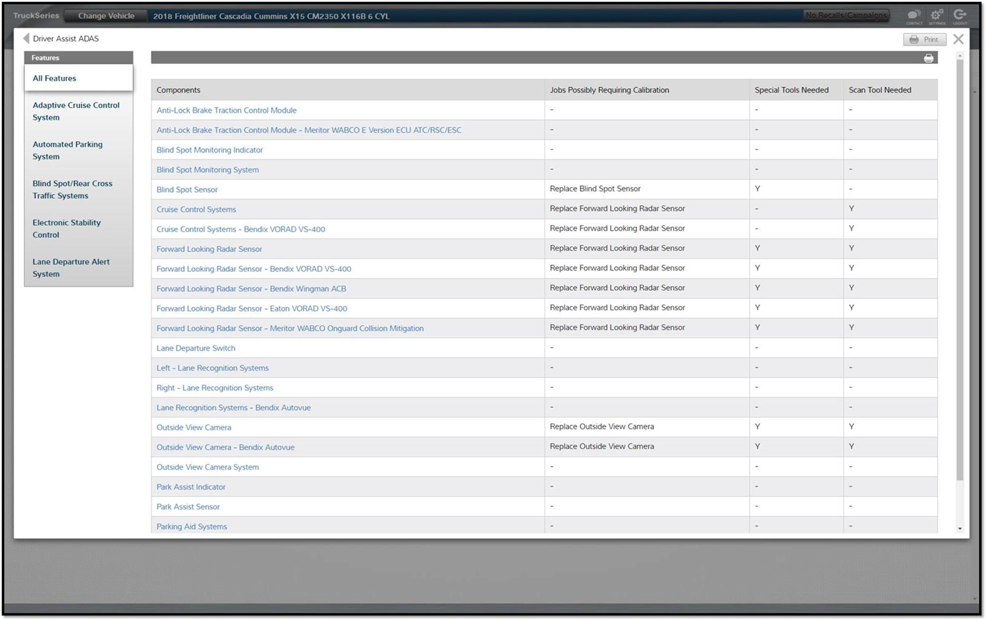 Mitchell 1 adds ADAS quick reference to TruckSeries | FleetOwner