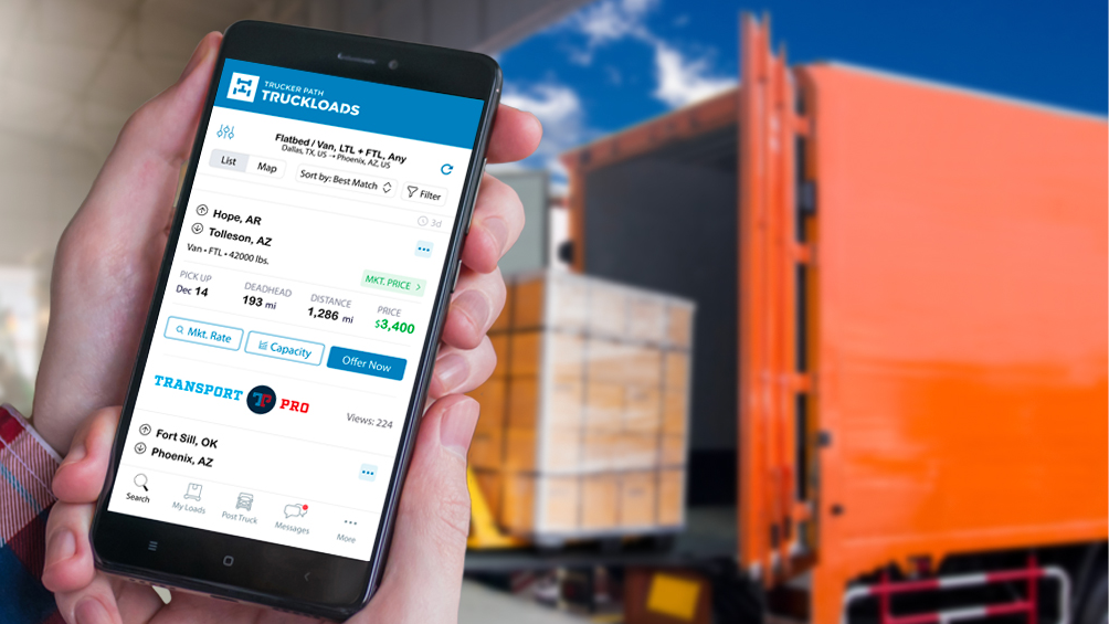 Trucker Path, Transport Pro team to expand load visibility | FleetOwner