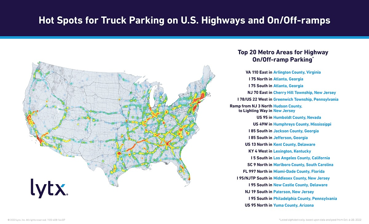 Heatmap: Knowing the most dangerous truck parking ‘hot spots’ can help ...