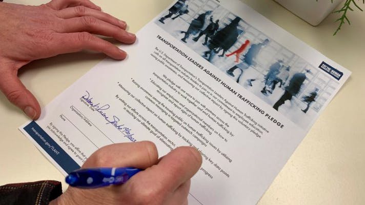 NMFTA takes stance against human trafficking with U.S. DOT | FleetOwner